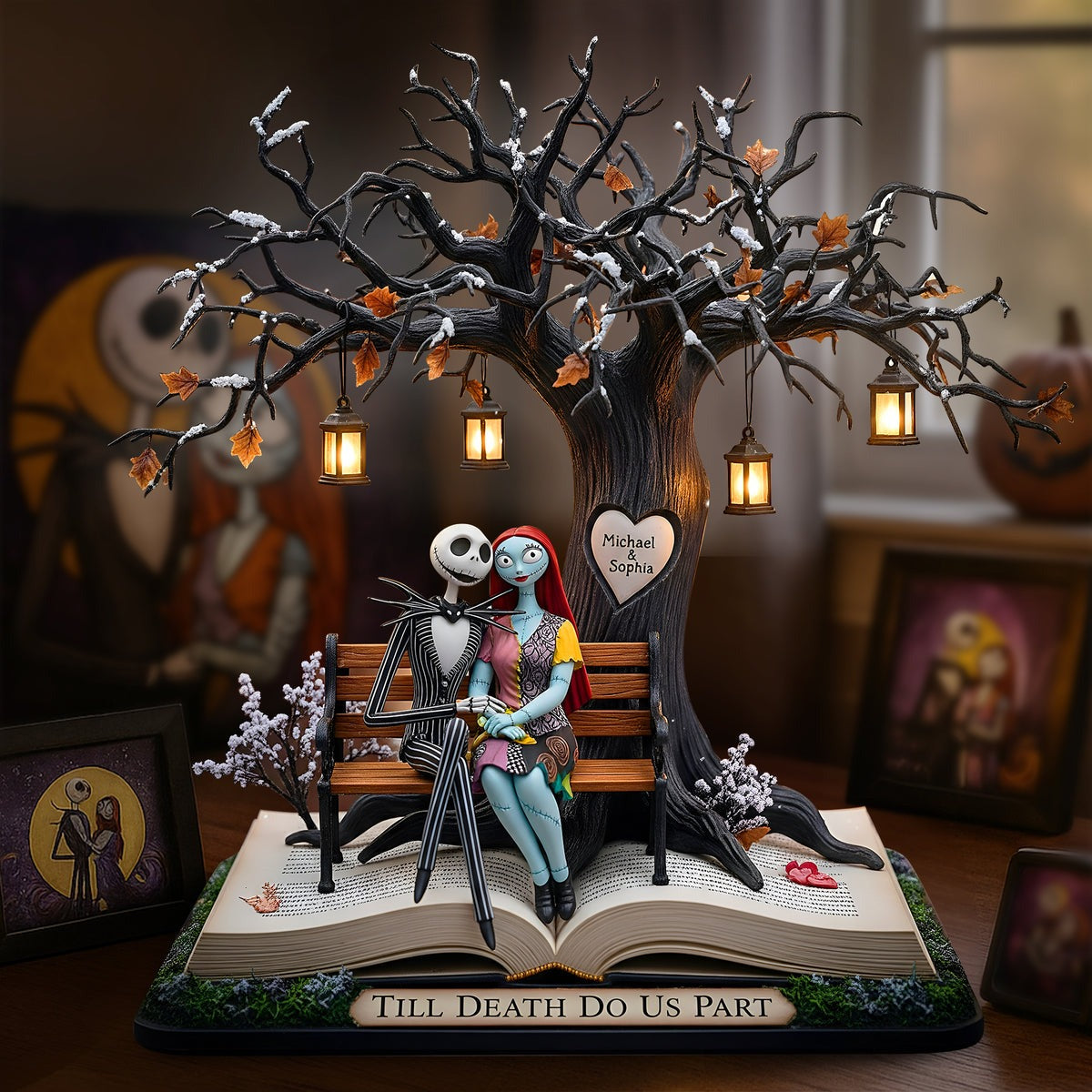Till Death Do Us Part Spooky Couple Under The Lantern Tree - Personali ...