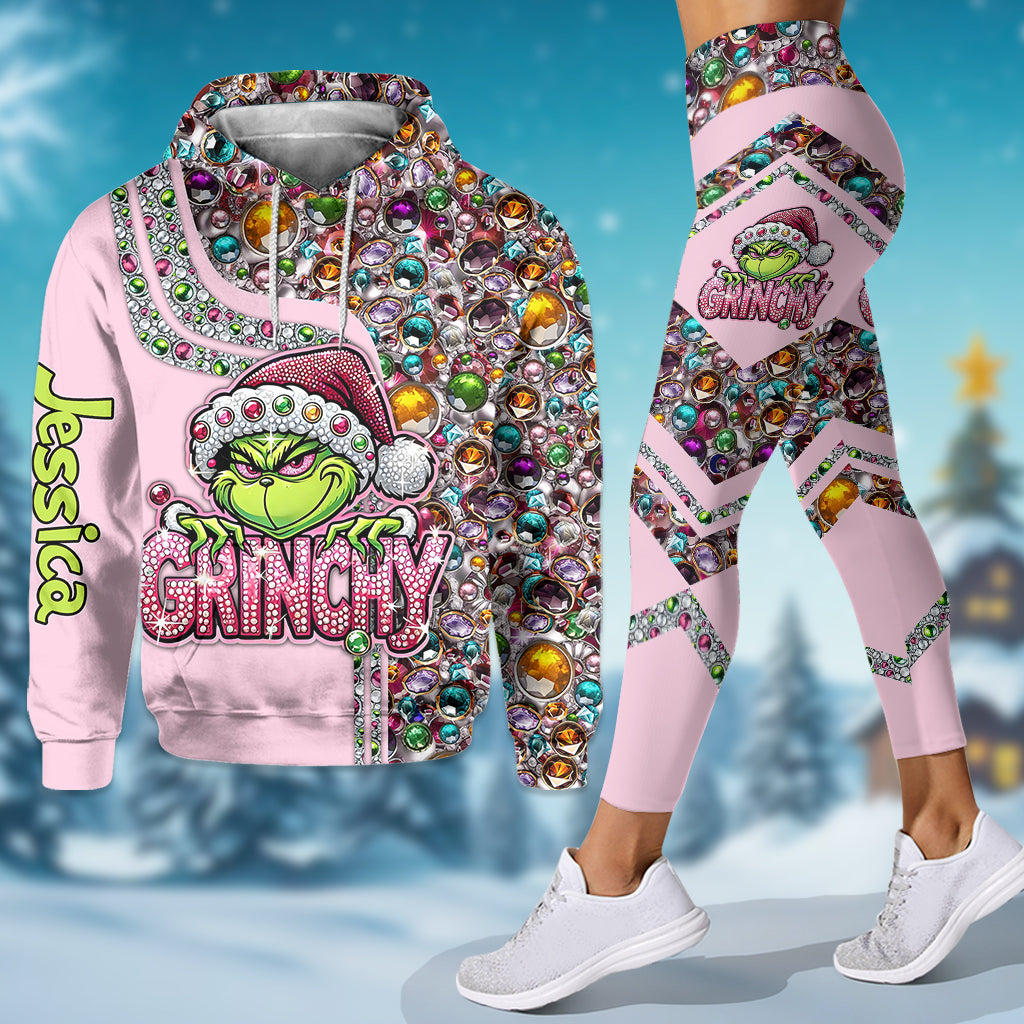 Grch Green Monster Bling Grinchy (Ver 1) - Personalized Hoodie and Leg ...