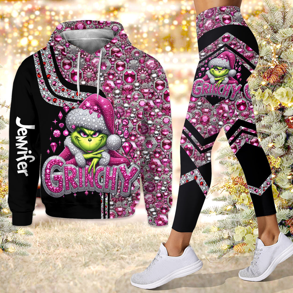 Grch Green Monster Bling Grinchy (Ver 2) - Personalized Hoodie and Leg ...