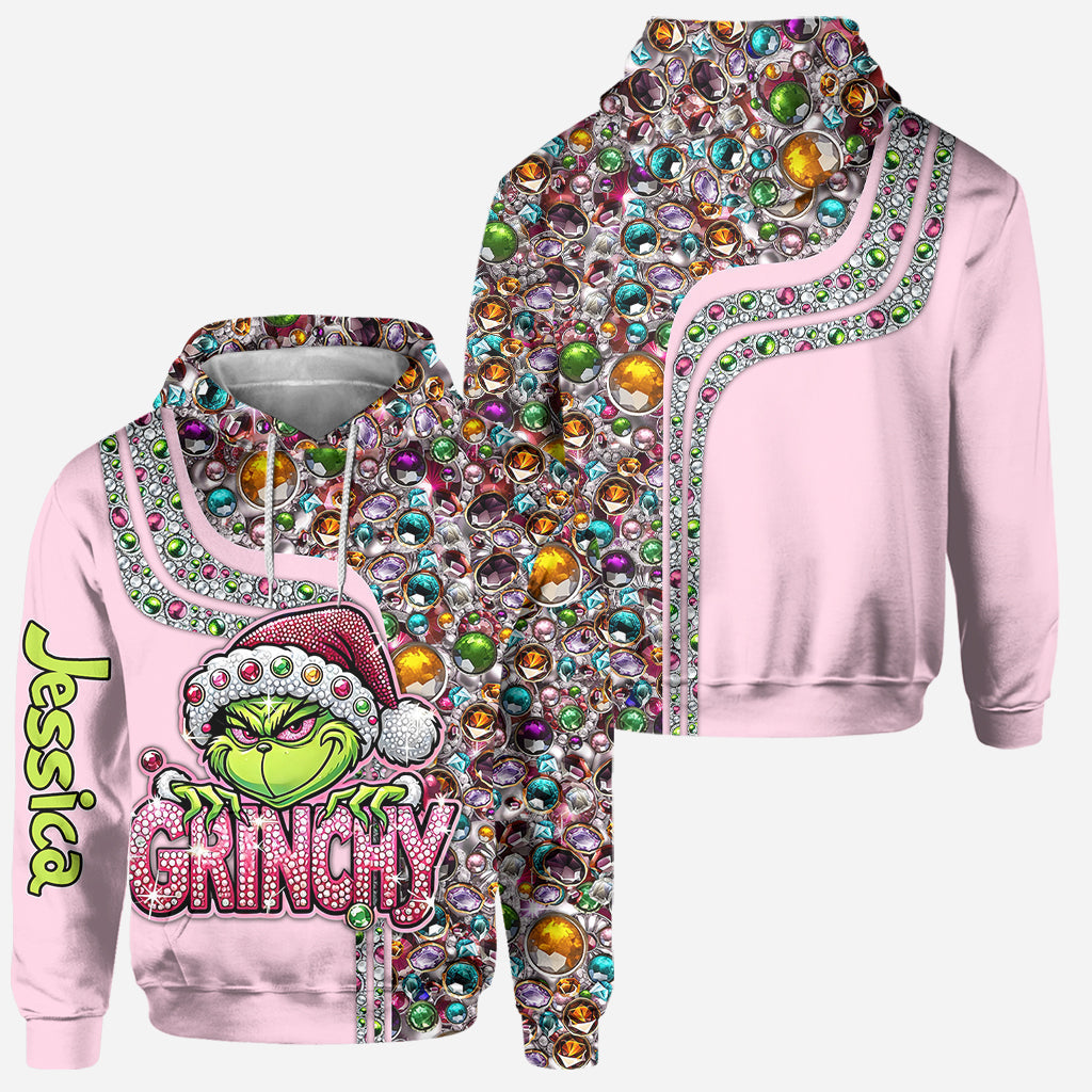 Grch Green Monster Bling Grinchy (Ver 1) - Personalized Hoodie and Leg ...