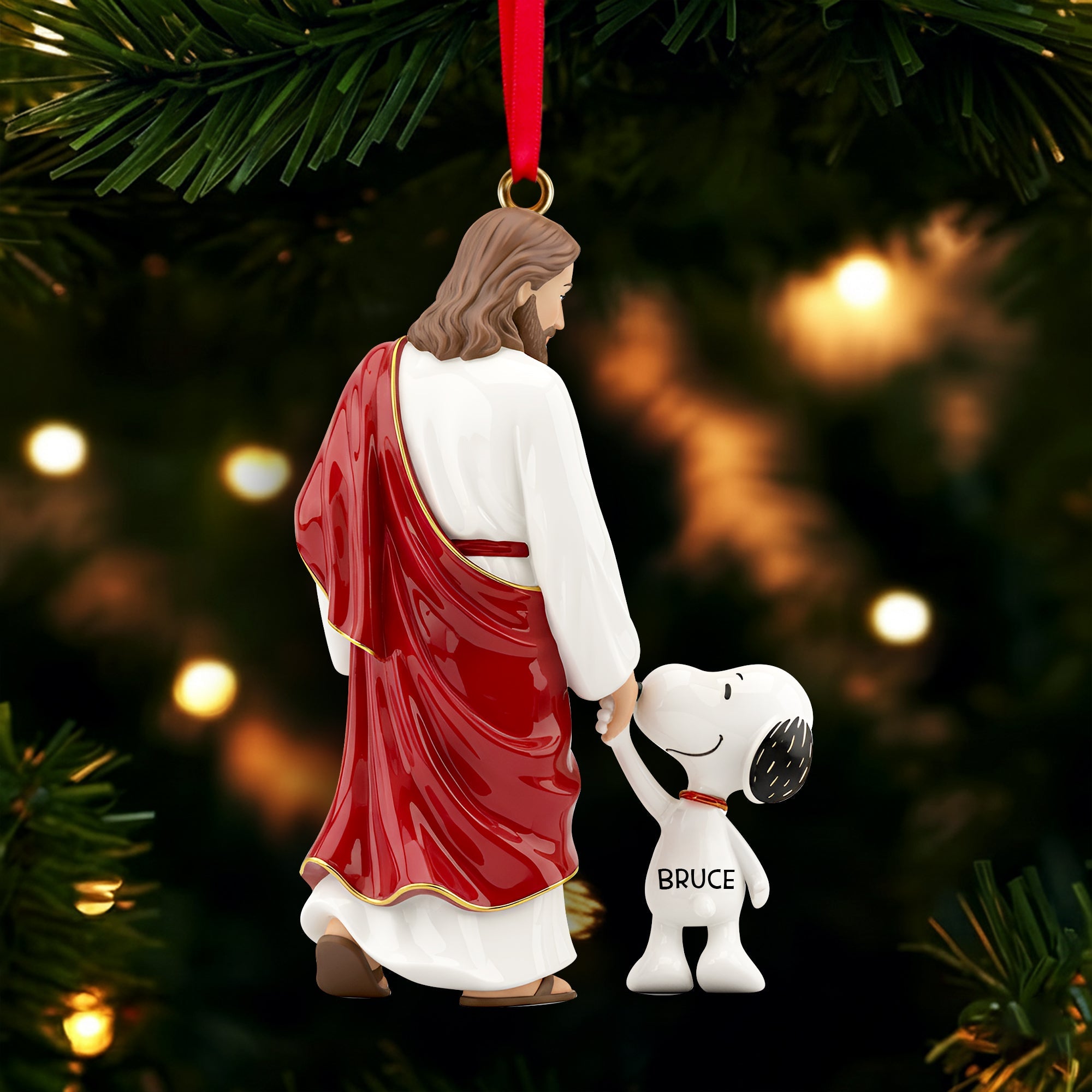 Walking With Jesus - Personalized Acrylic Ornament - Christmas Gift Fo ...