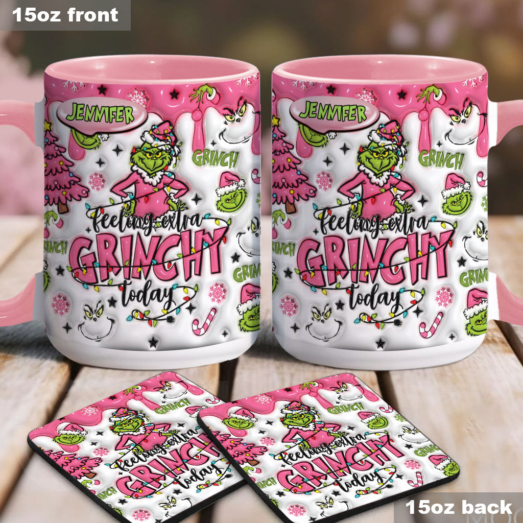 Grch Green Monster Feeling Extra Grinchy Today - Personalized 3D Infla ...