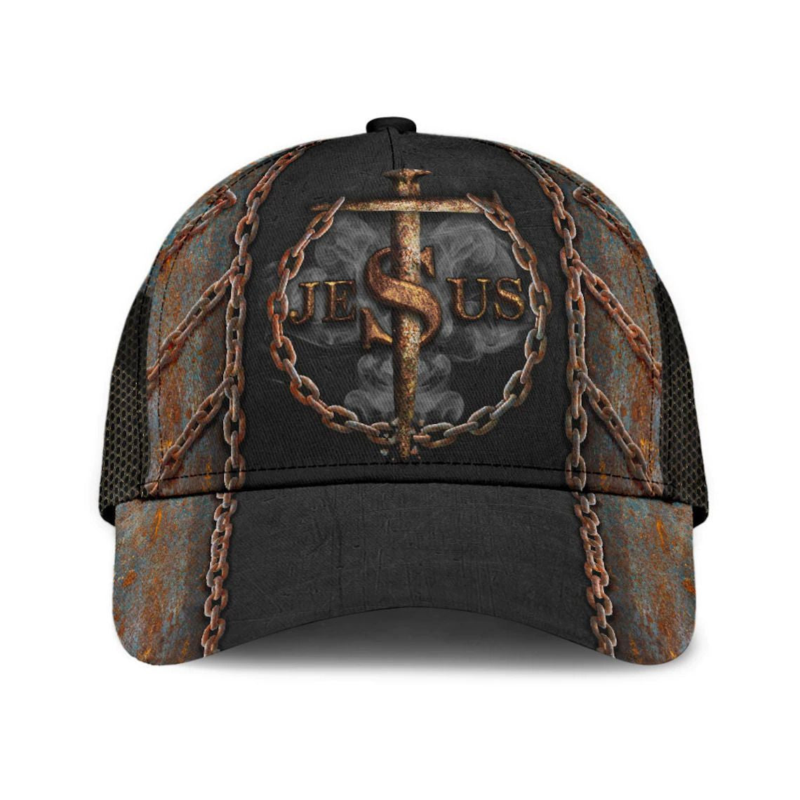 God Jesus Cross Metal Classic Cap - Jesus Caps - Jesus Christ Caps For ...